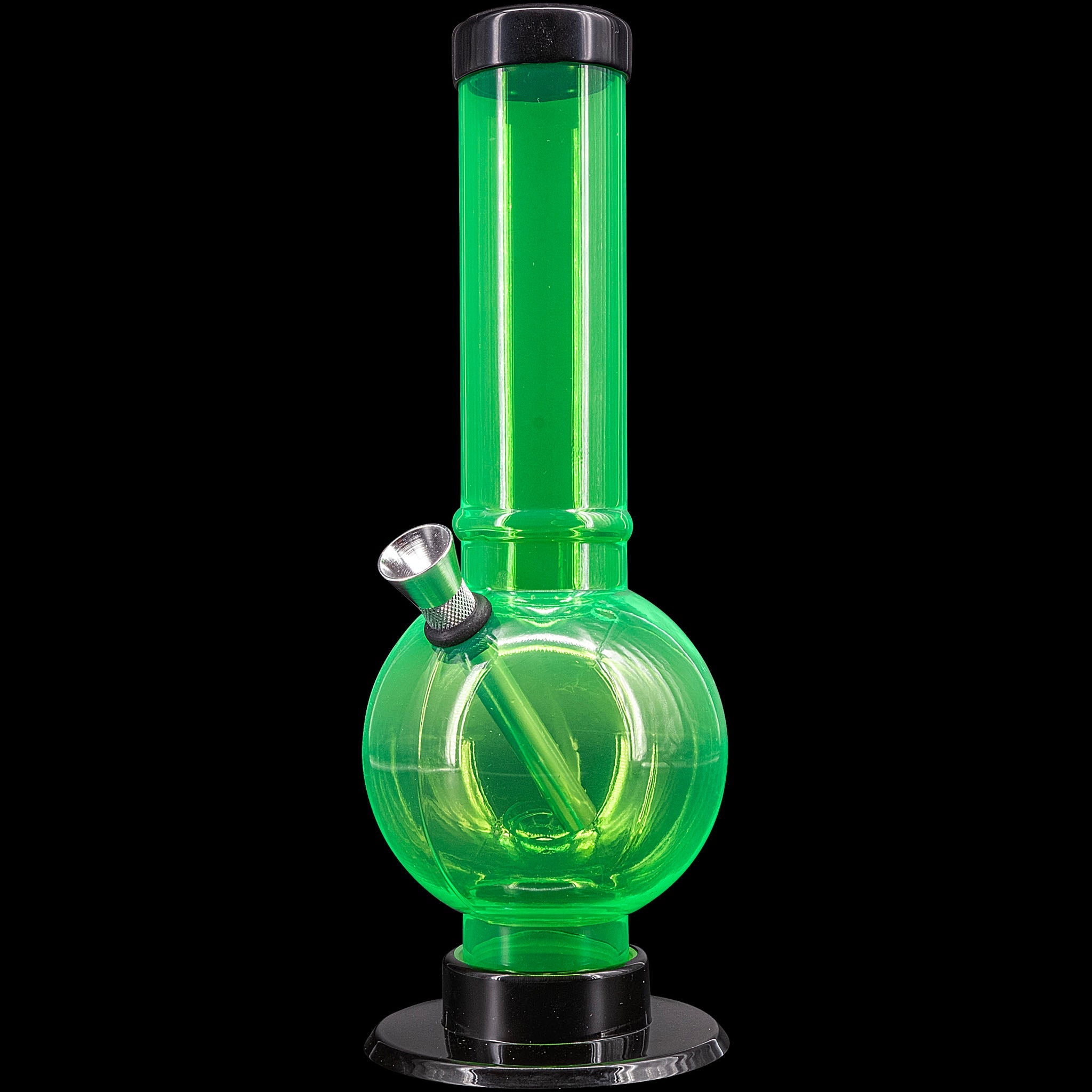 JM Enterprises 9-12" Acrylic Straight Tube Bubble Bottom Bong - Multip
