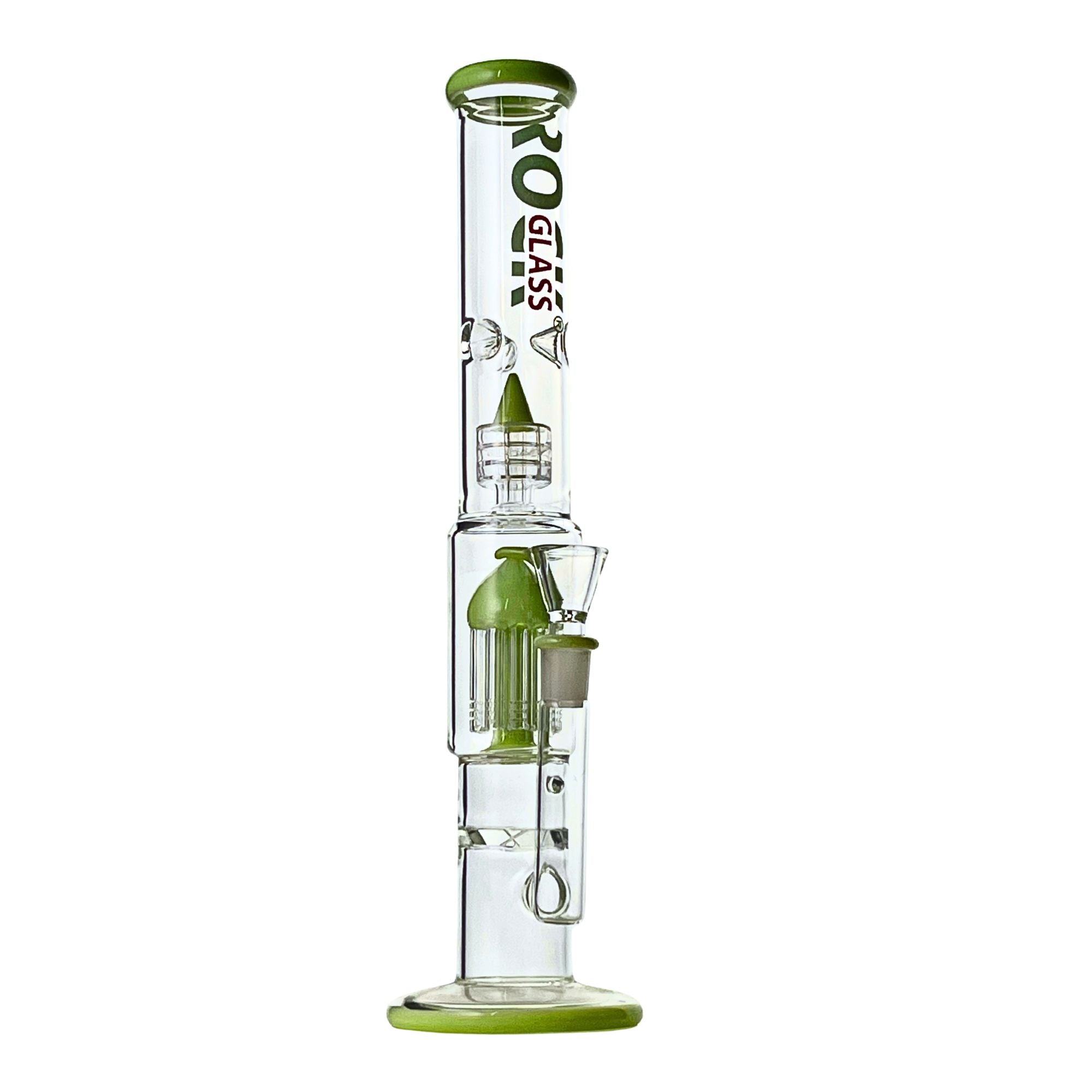 Rock Glass 16" Tri-Storm Perc Tower Bong